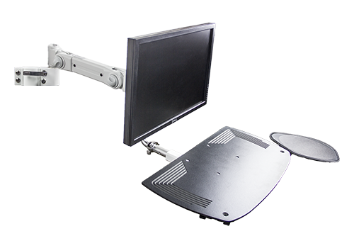 60239-PA Series Adjustable Arm With Keyboard Platform and Keyboard Tray