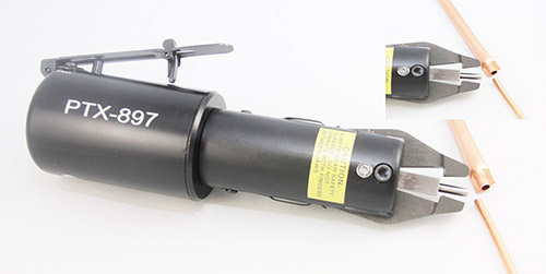 Pneumatic tools for tube reduction and tube flattening