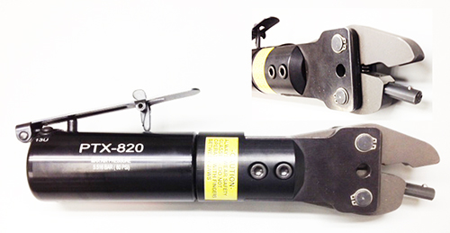 Custom pneumatic tools to dimple or crimp copper tubing